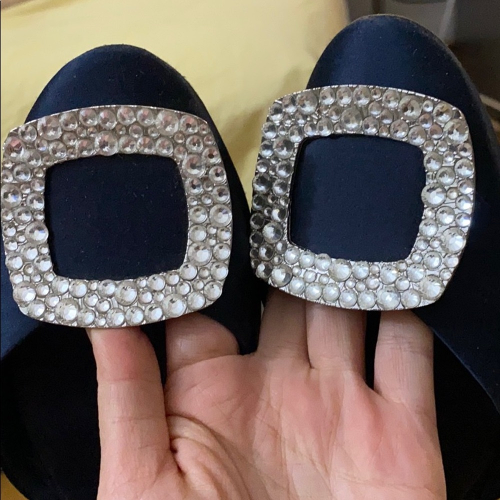 Roger Vivier Design Chips Strass Ballerina Flats - Gem